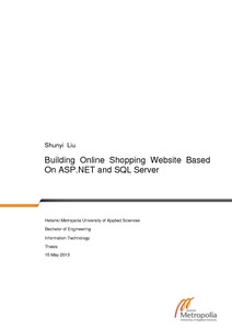Building online shopping website based on ASP.NET and SQL Server - Theseus
